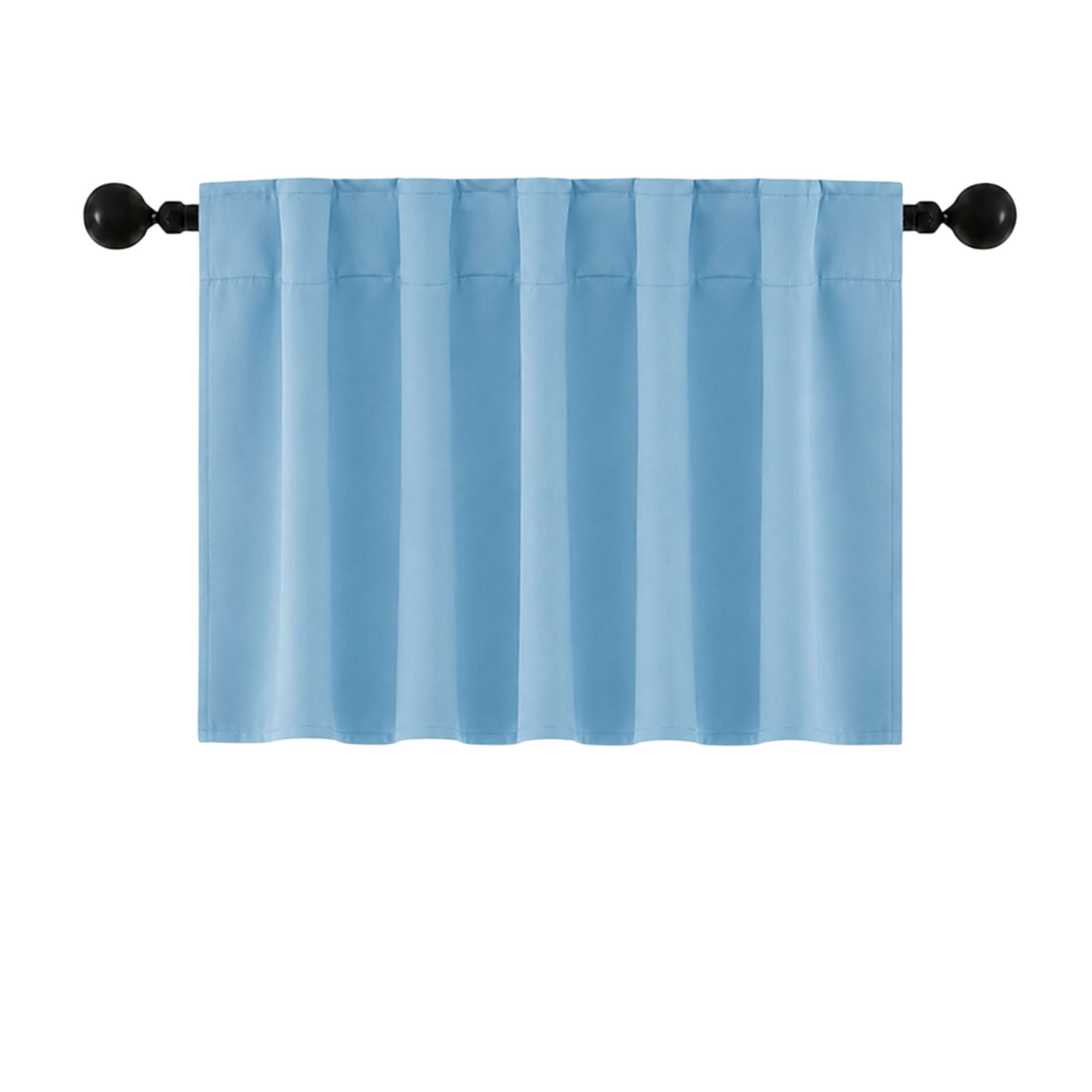 Amay Blackout Polyester Back Tab Classic Window Valance Curtain, Light ...
