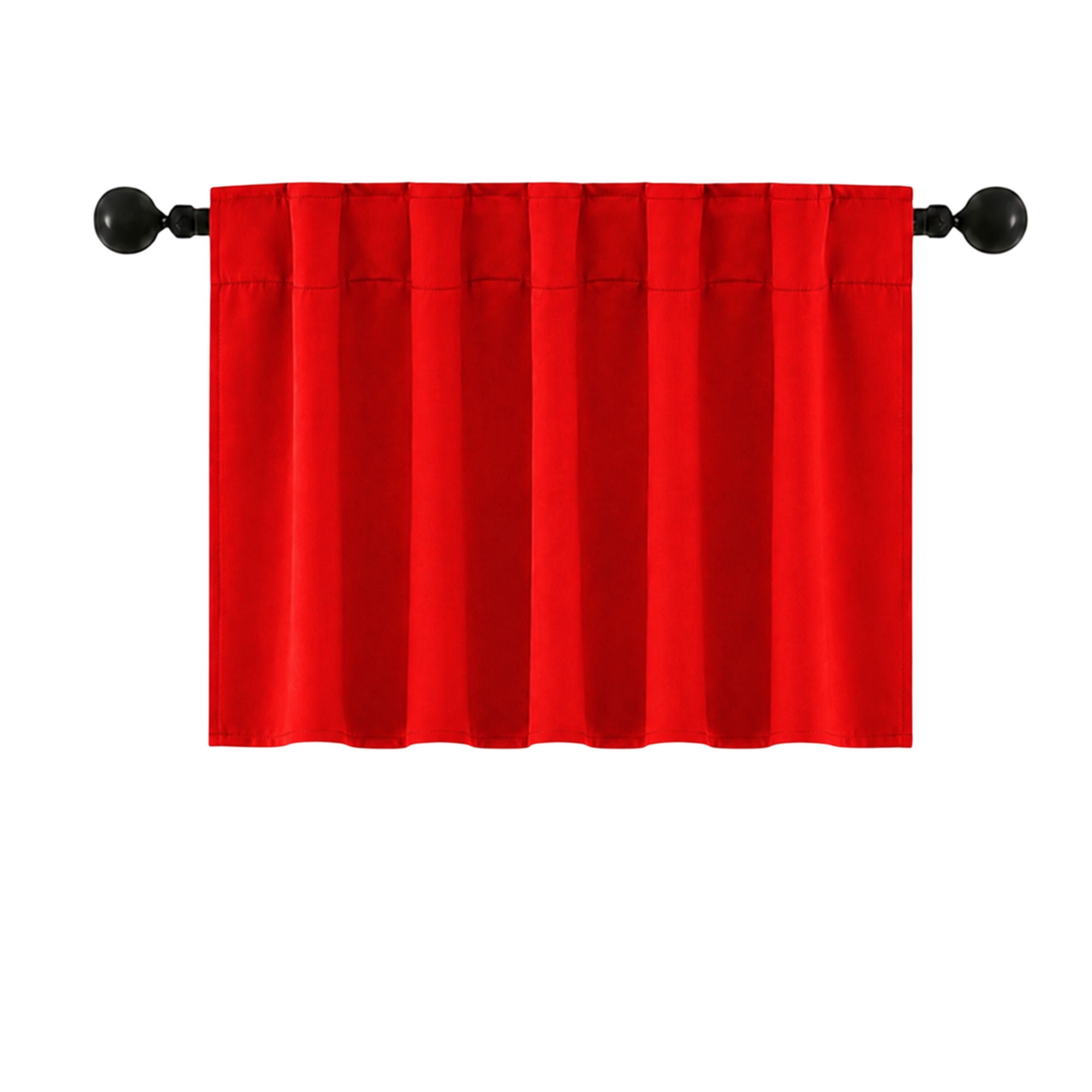 Amay Blackout Polyester Back Tab Classic Window Valance Curtain, True ...