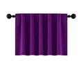 Amay Blackout Polyester Back Tab Elegant Window Valance Curtain, Purple ...