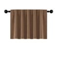 Amay Blackout Polyester Back Tab Window Valance Curtain, Coffee, 30”W x ...