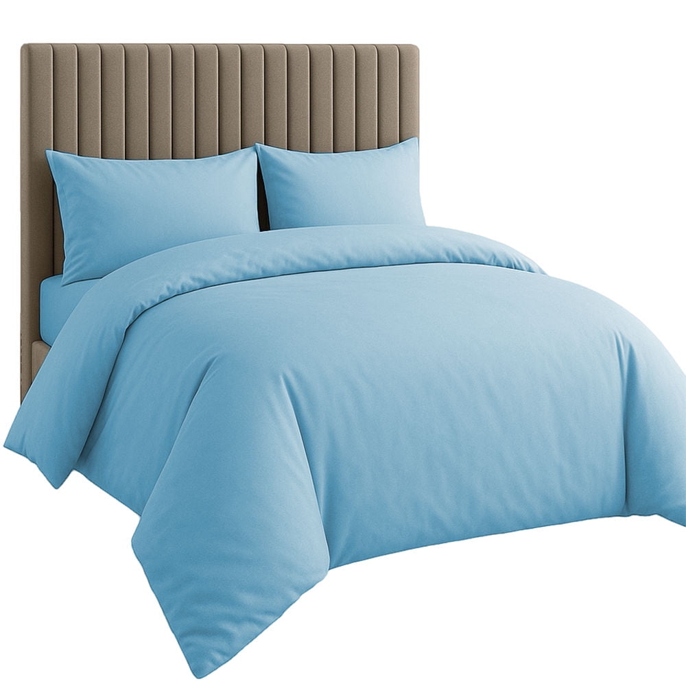 Amay Organic Cotton Duvet Cover Set, 3 Piece, 500 Thread Count, Queen ...