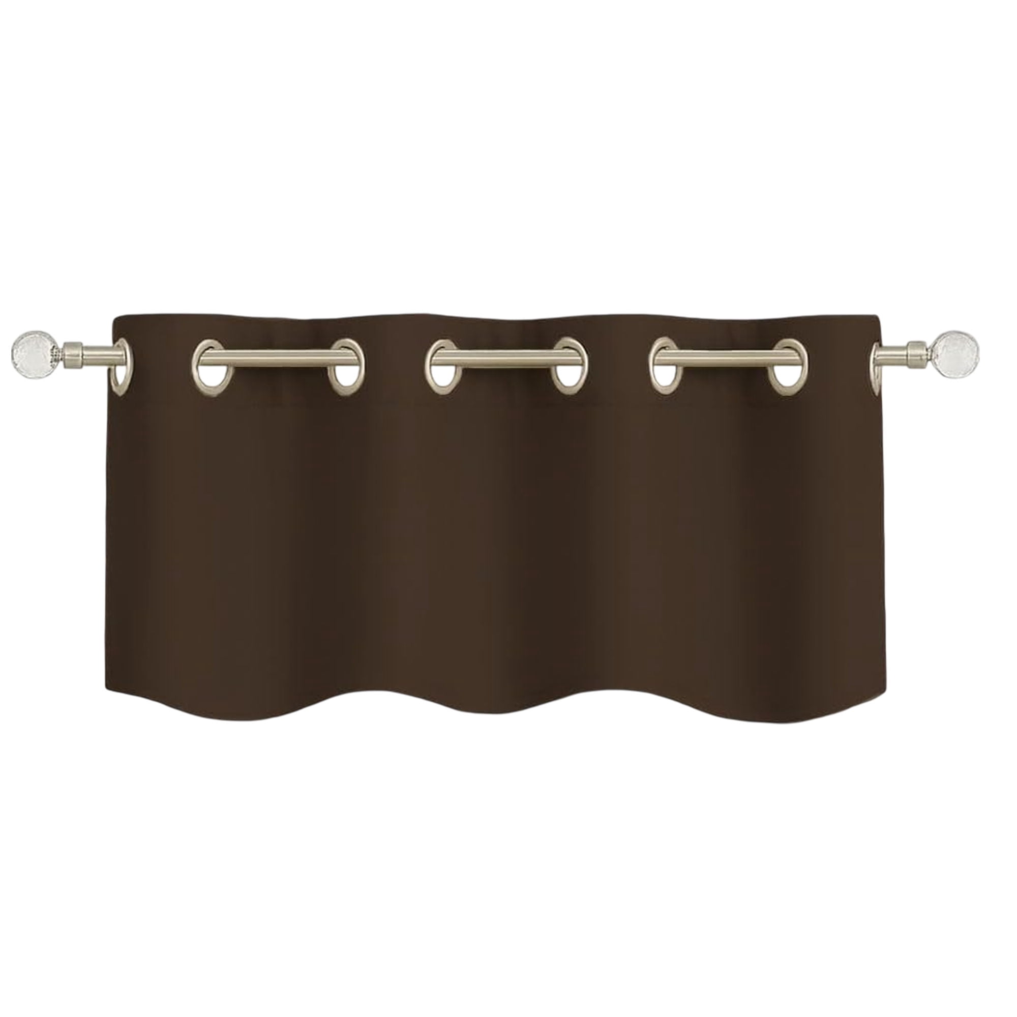 Amay Polyester Grommet Valance Blackout Curtain for Kitchen Windows ...