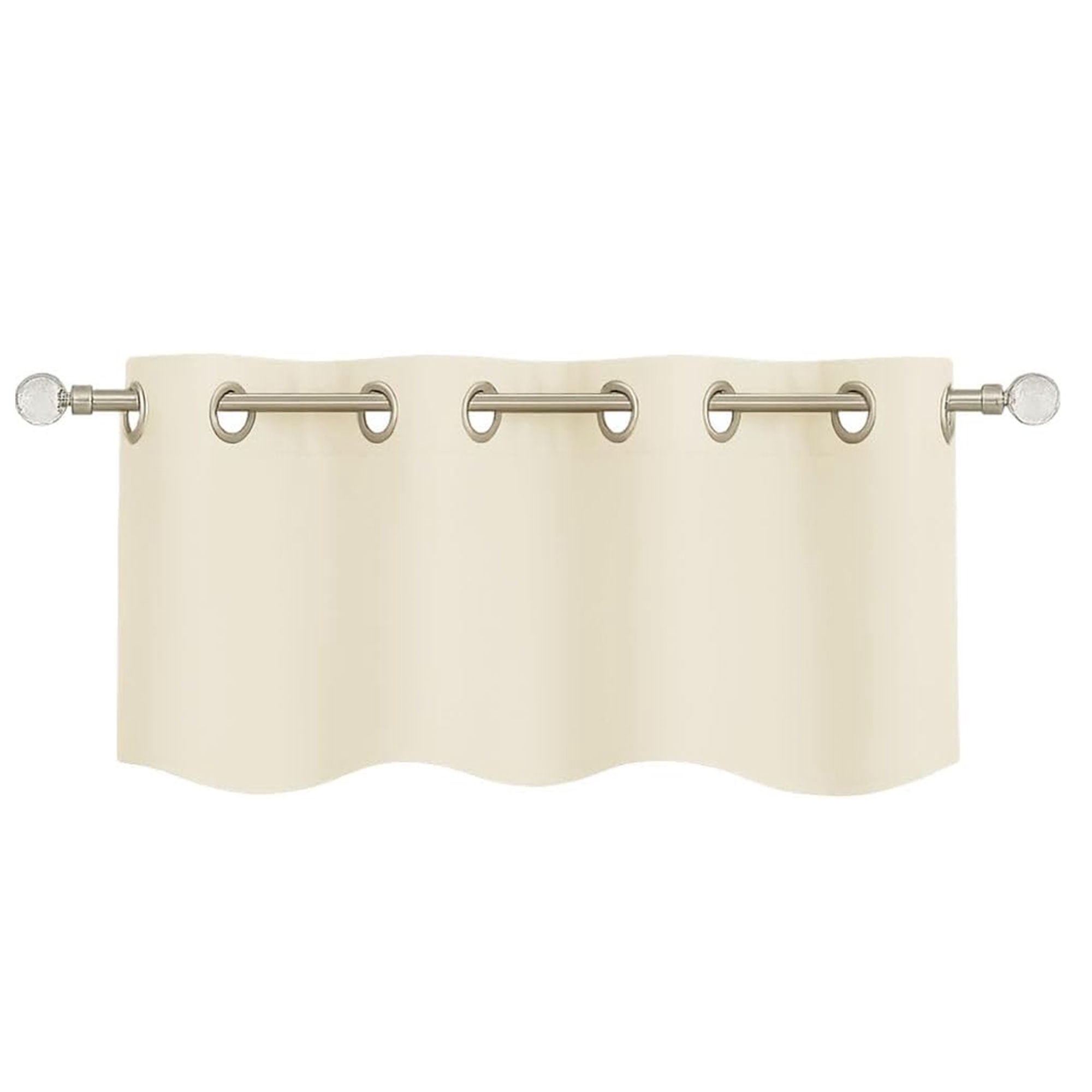 Amay Polyester Grommet Valance Blackout Curtain for Kitchen Windows ...
