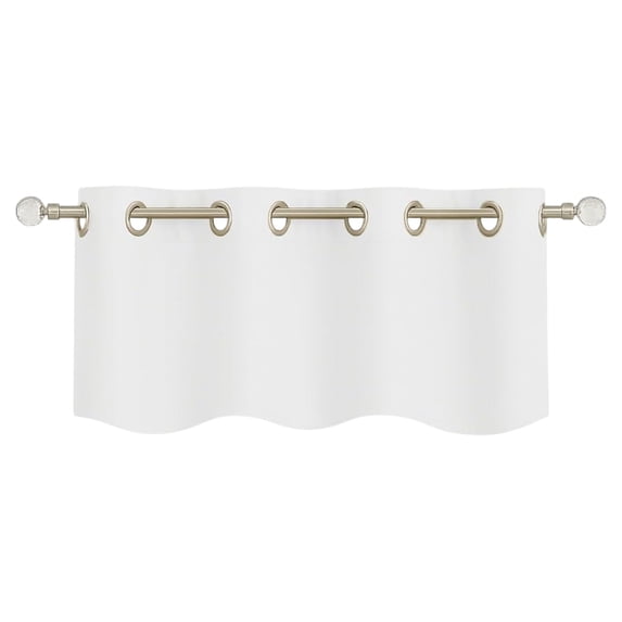 Amay Polyester Grommet Valance Blackout Curtain for Kitchen Windows ...