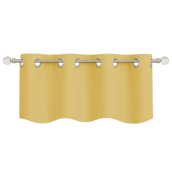 Amay Polyester Grommet Valance Blackout Curtain for Kitchen Windows ...