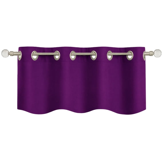 Amay Polyester Grommet Valance Blackout Curtain for Kitchen Windows ...