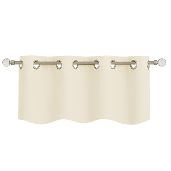 Amay Polyester Grommet Valance Blackout Curtain for Kitchen Windows ...