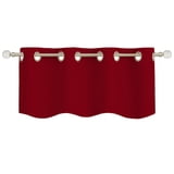 Amay Polyester Grommet Valance Blackout Curtain for Kitchen Windows ...
