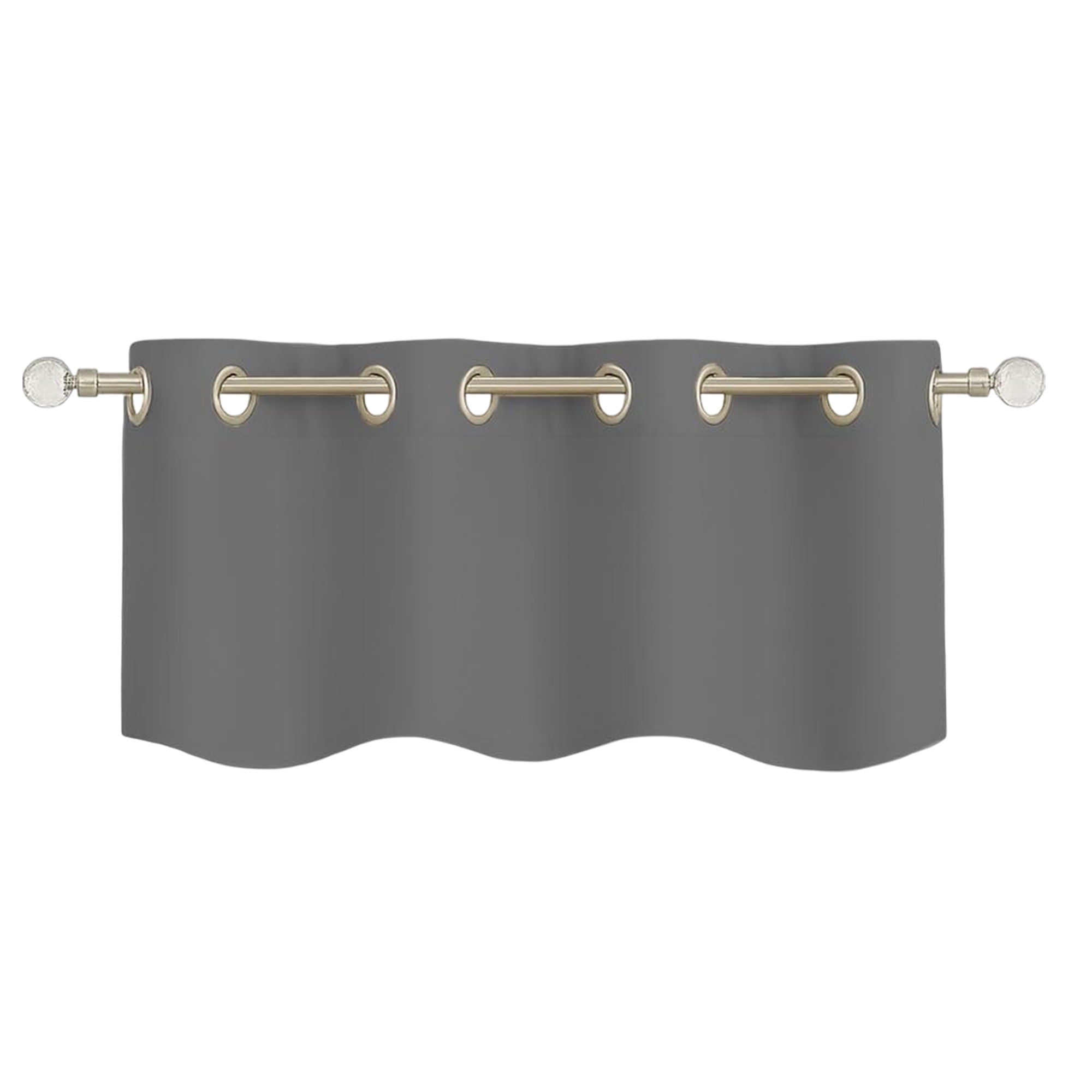 Amay Polyester Grommet Valance Blackout Curtain for Kitchen Windows ...