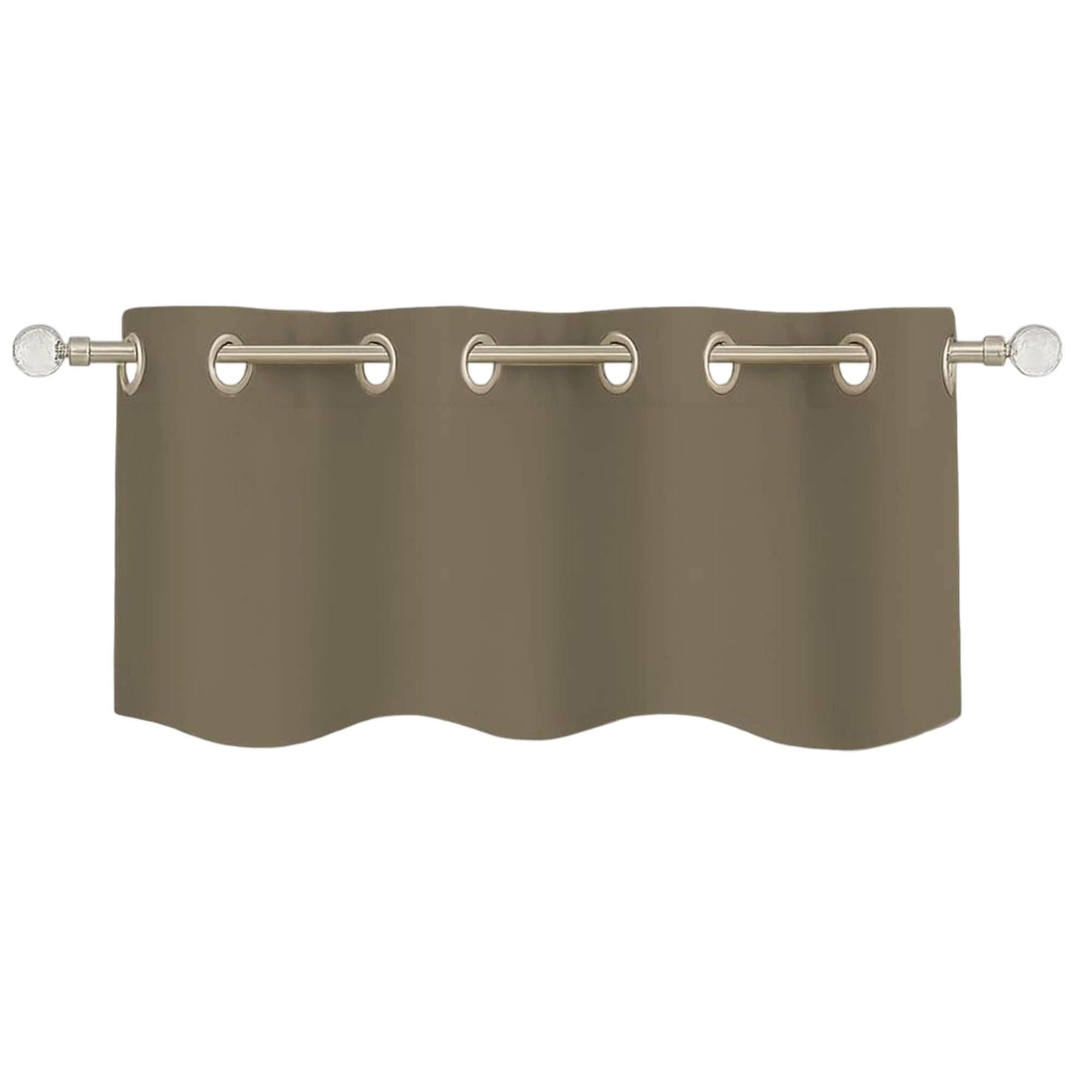 Amay Polyester Grommet Valance Blackout Curtain for Kitchen Windows ...