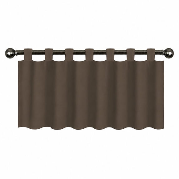 Amay Polyester Tab Top Solid Light Blocking Blackout Window Valance ...