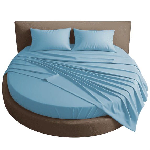 Amay Round Bed Sheet Set, 76-Inch Diameter, 15 Inch Pocket, 4-Piece ...