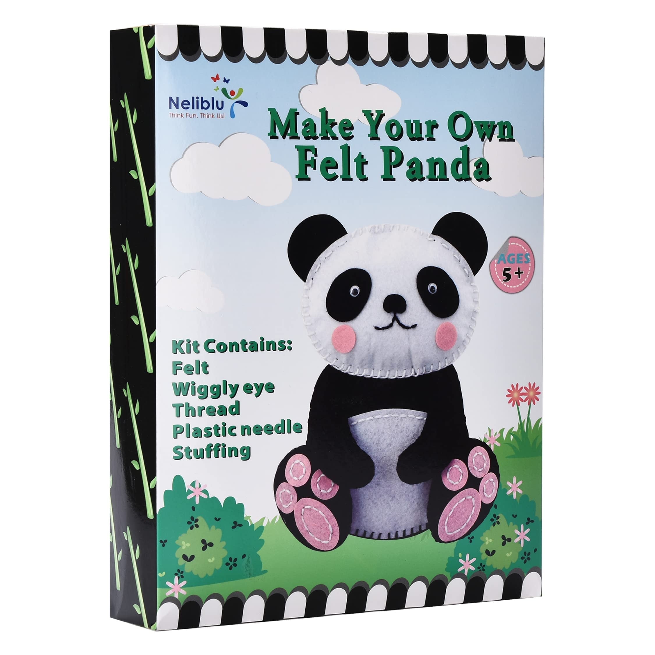 Amazaque Make Your Own Felt Panda Craft Kit - Walmart.com