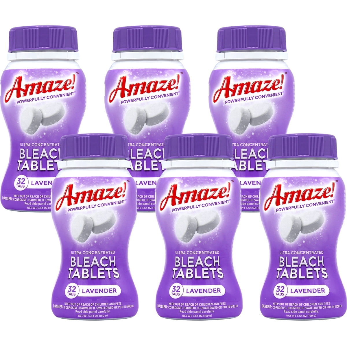 AMAZE! Ultra Concentrated, Safe Liquid Bleach Tabs for Laundry & Home ...
