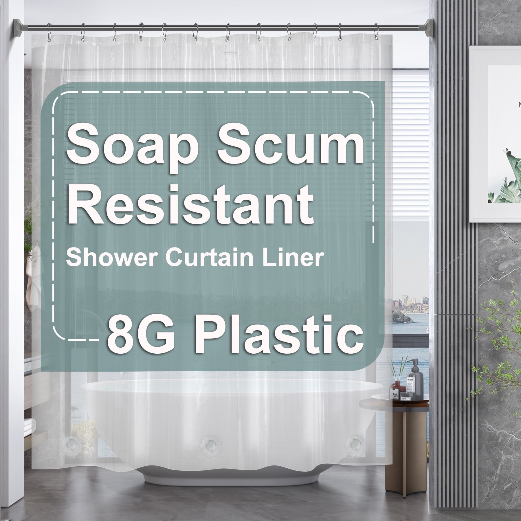 84 In Shower Curtain Liner
