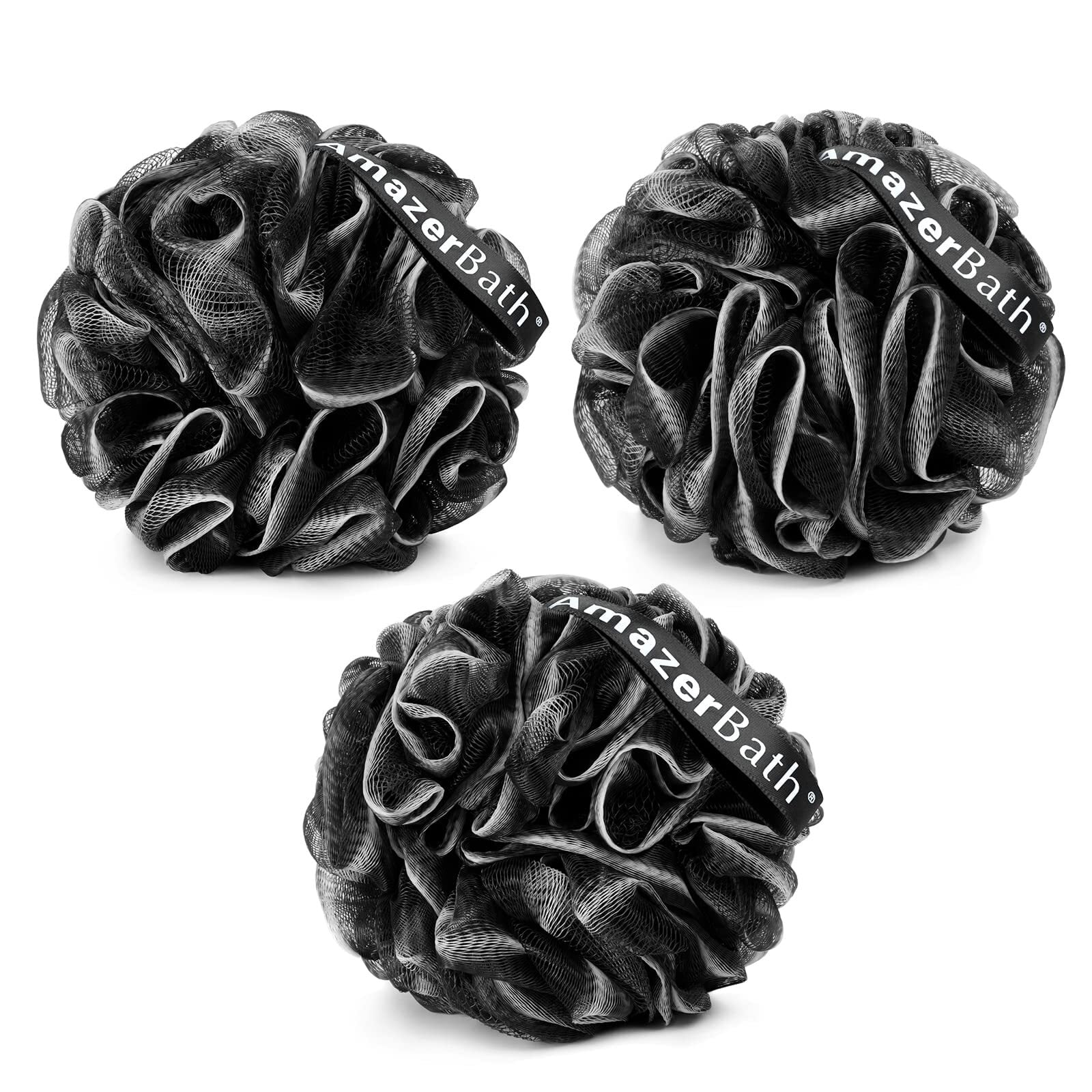 AmazerBath Loofah Sponge, 3 Pack Shower Loofah for Men and Women, Body ...