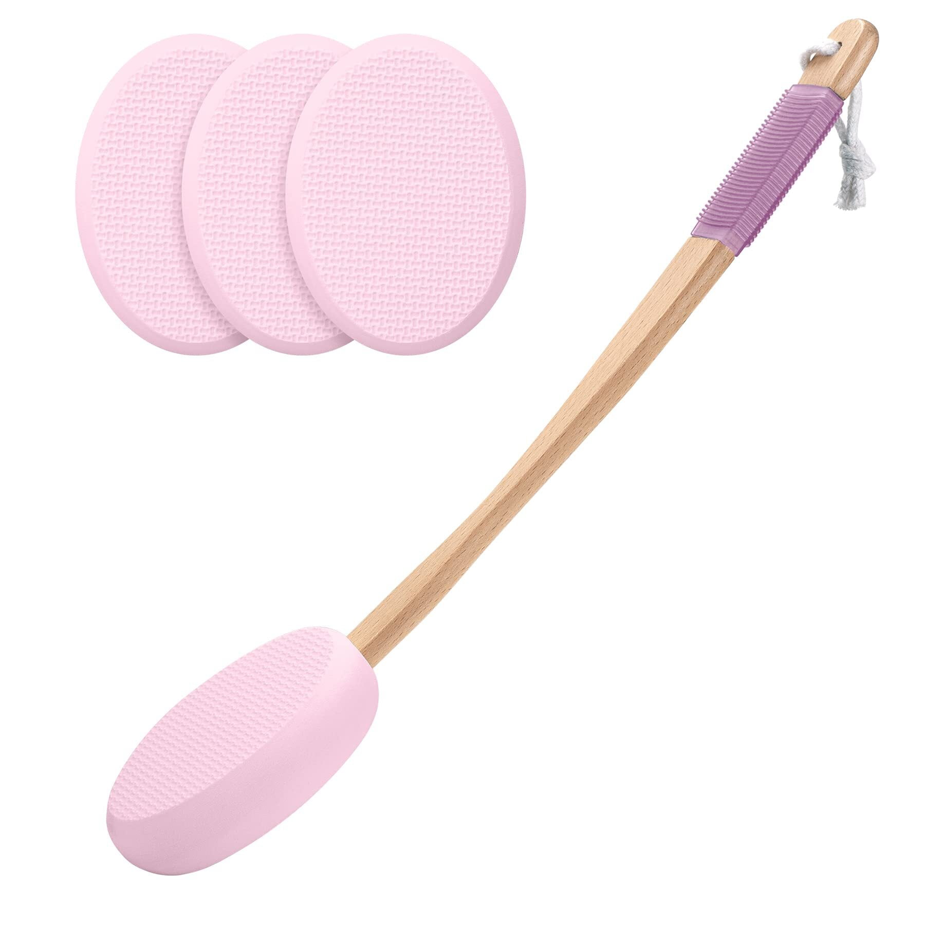 AmazerBath Lotion Applicator for Back, Feet, 4 Replaceable Pads with 1 ...