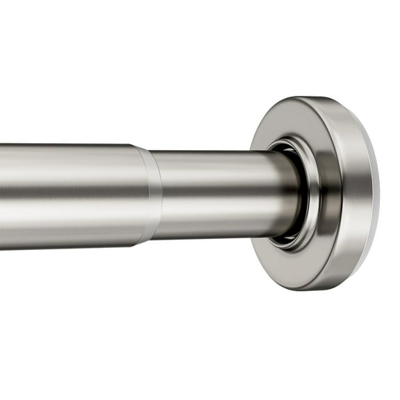 Nickel Spring Tension Shower Curtain Rod 31-75 Inches, 1 Inch Diameter ...