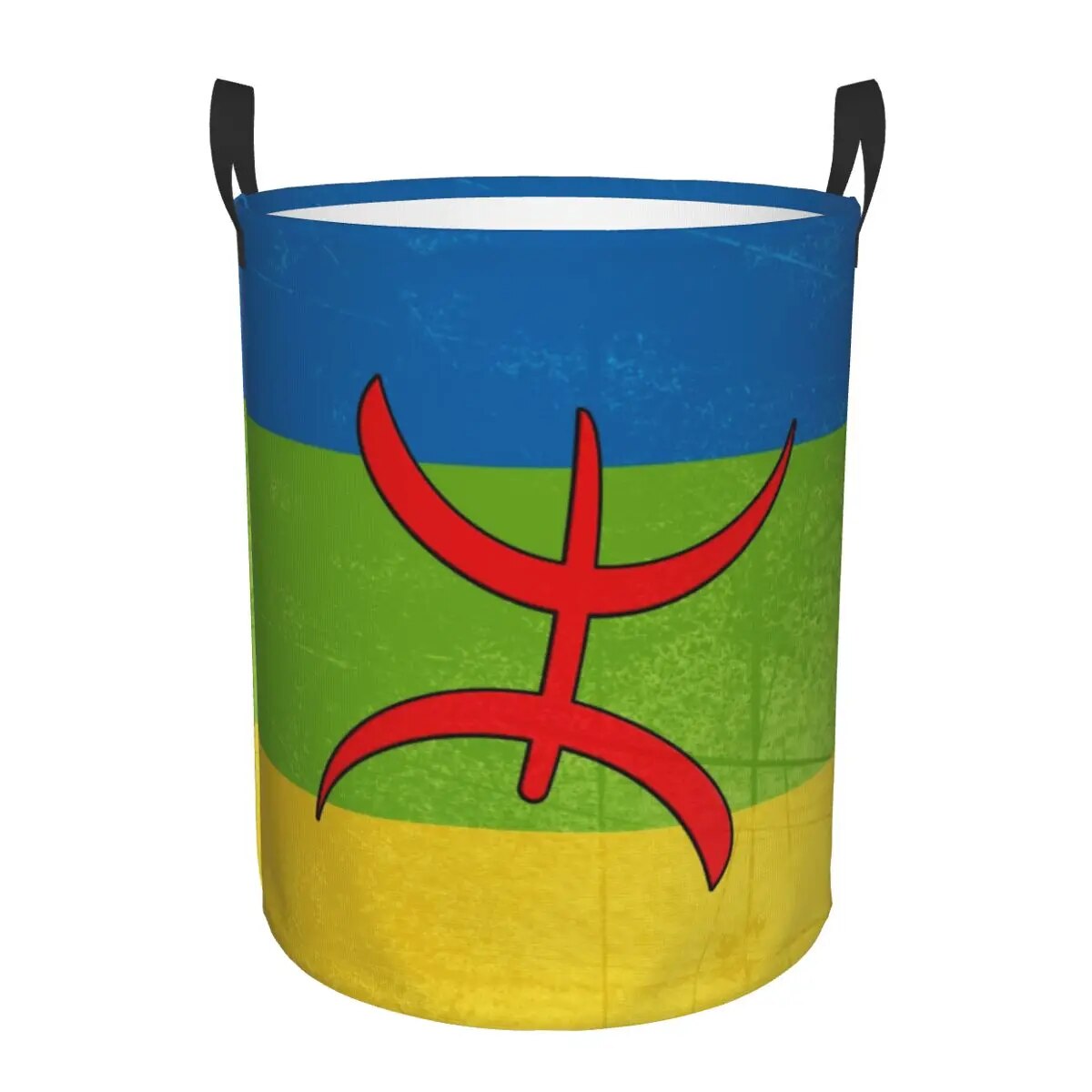Amazigh International Flag Laundry Basket Collapsible Berber Clothing ...