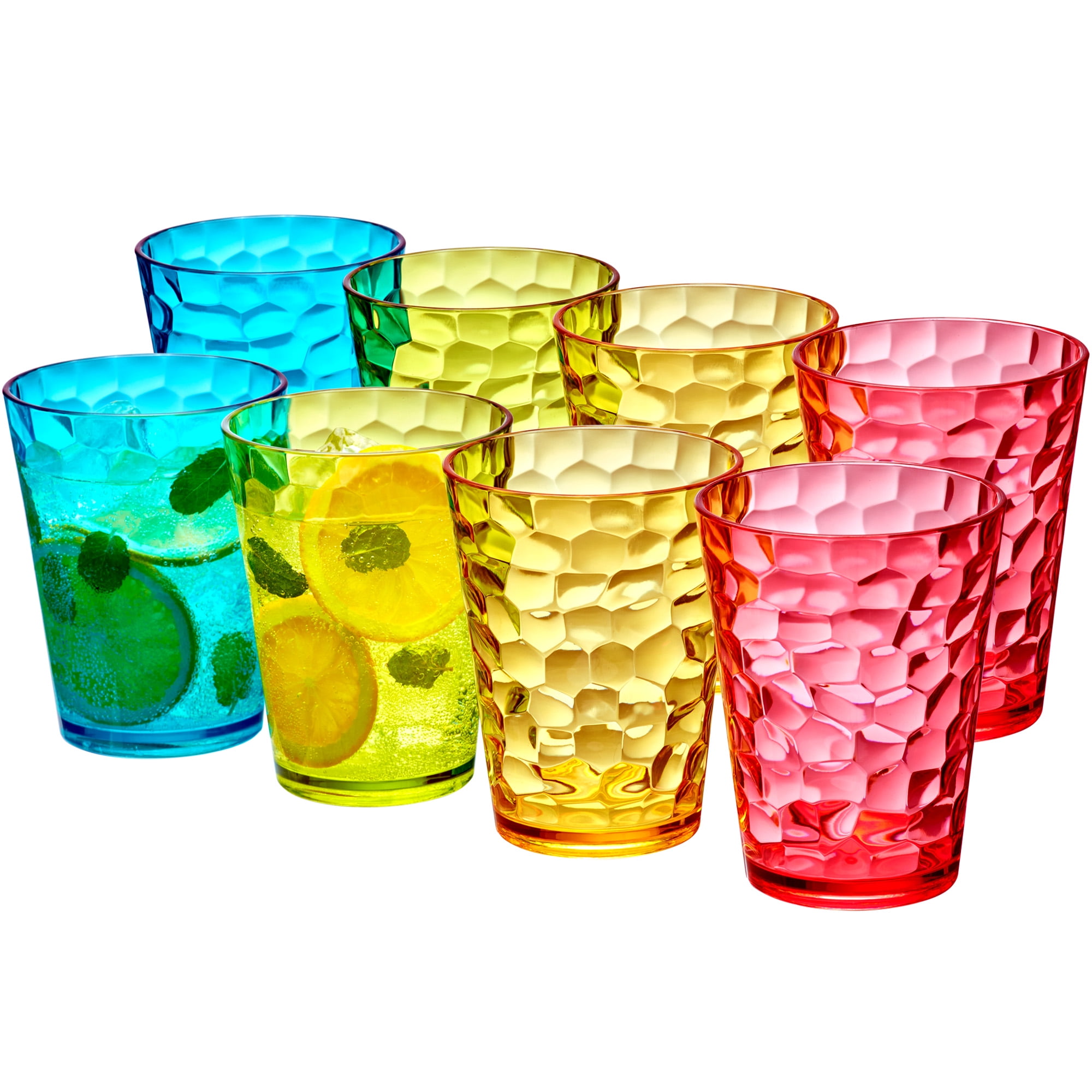 Amazing Abby Iceberg 16oz Kitchen Tumblers Set Of 8 Shatter Proof Dishwasher Safe Bpa