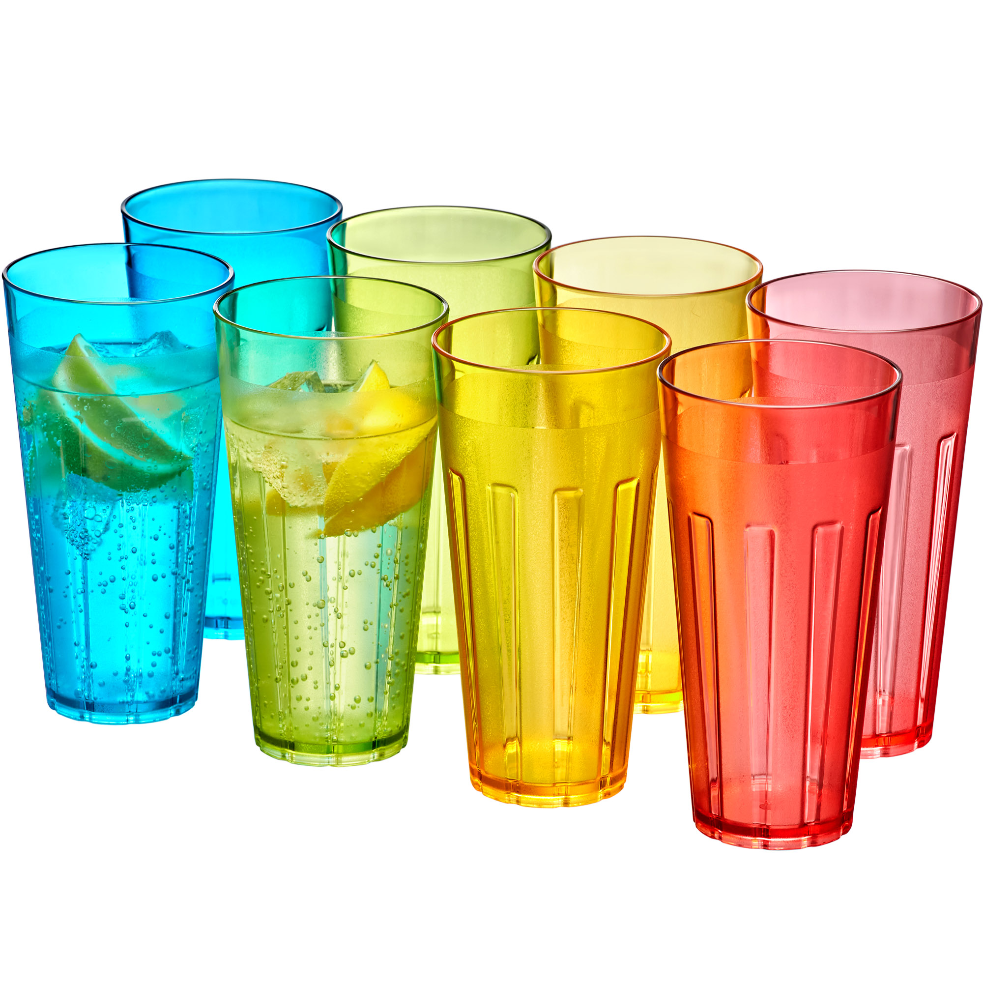 Kids Cups - Set of 12 Kids Plastic Cups - 8 oz Kids Drinking Cups ...
