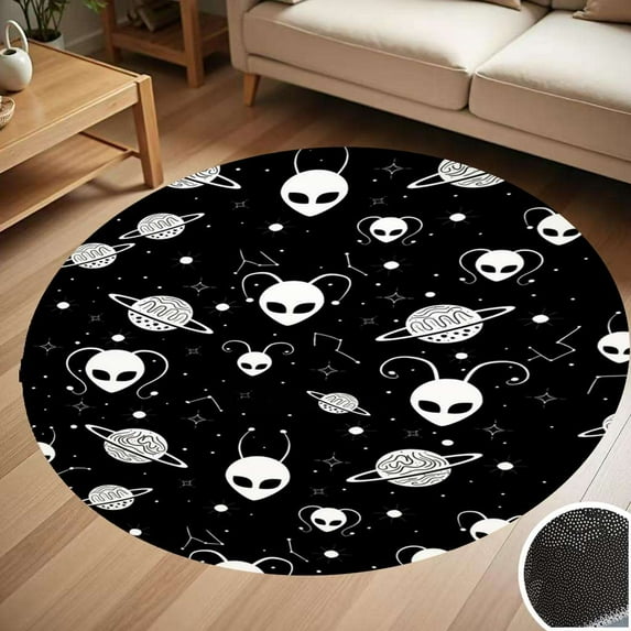Amazing Aliens In The Universe With Planet And Stars Round Carpet ...