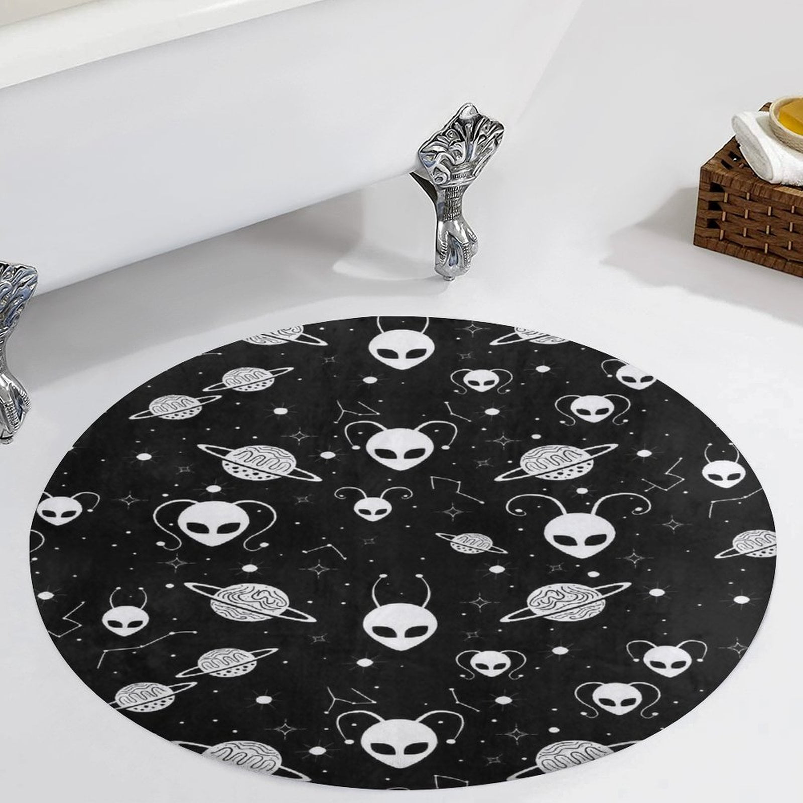 Amazing Aliens In The Universe With Planet And Stars Round Carpet ...