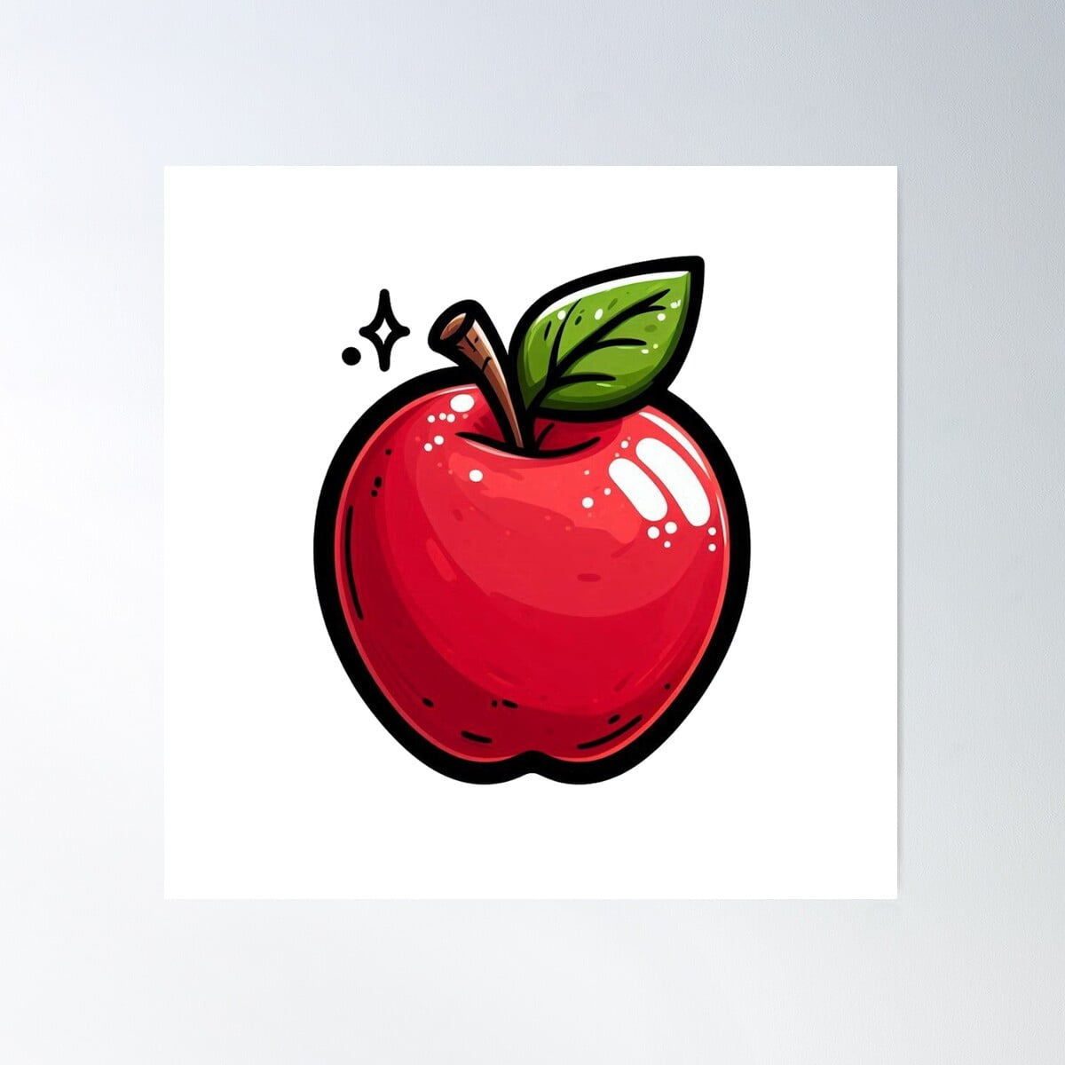 Amazing Apple Poster Wall Art, Modern Wall Decor For Living Room ...