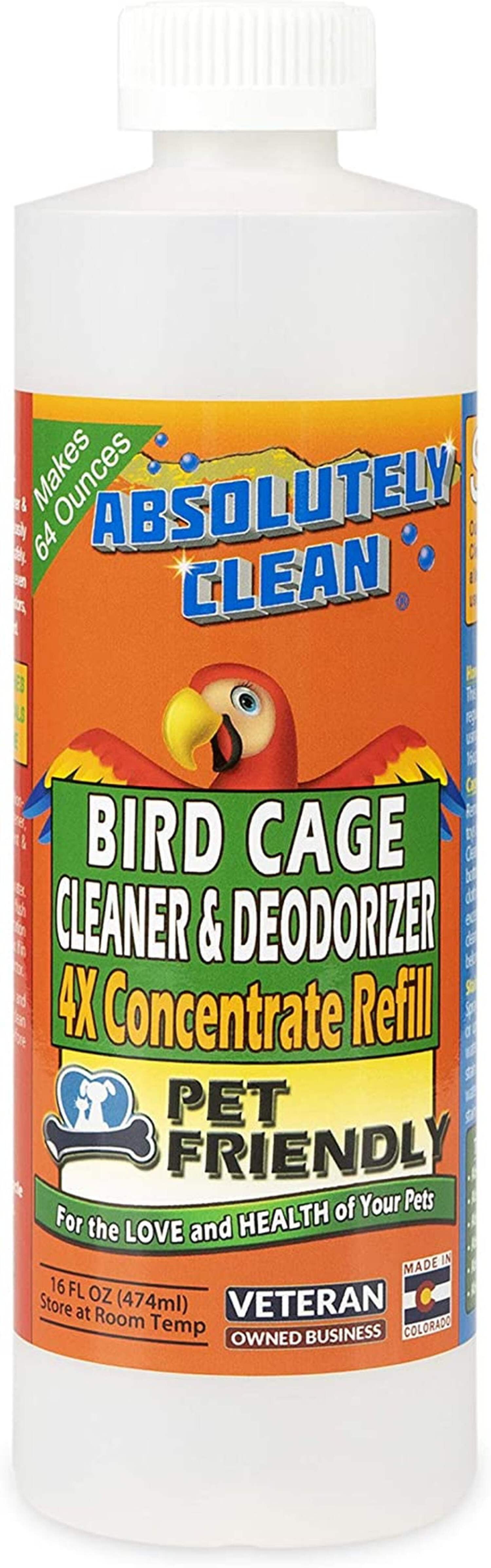 Amazing Bird Cage Cleaner and Deodorizer - Just Spray/Wipe - Safely ...