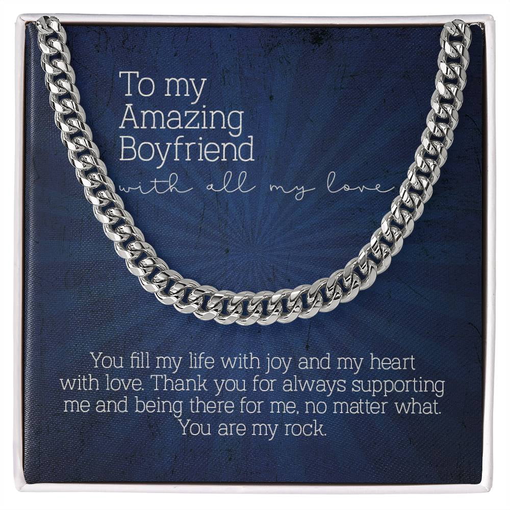 To My Amazing Boyfriend, Cuban Link Chain Necklace From Girlfriend ...
