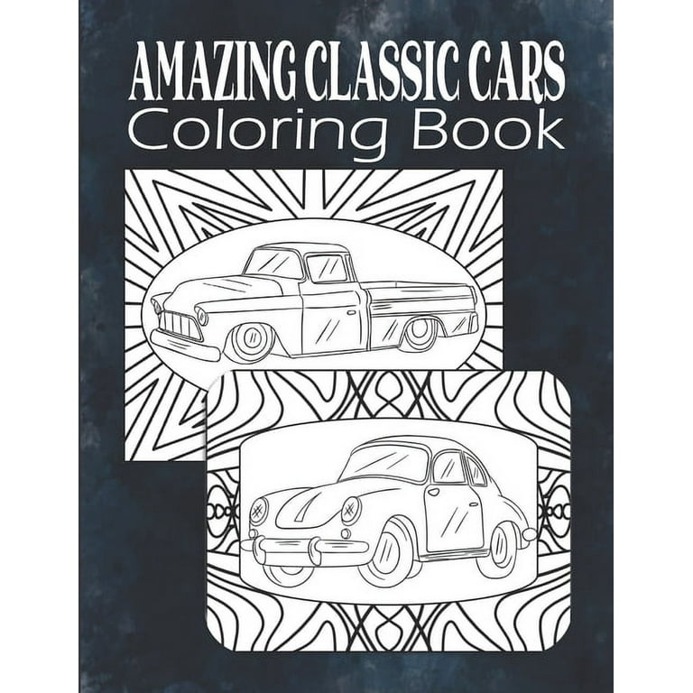 old school car coloring book