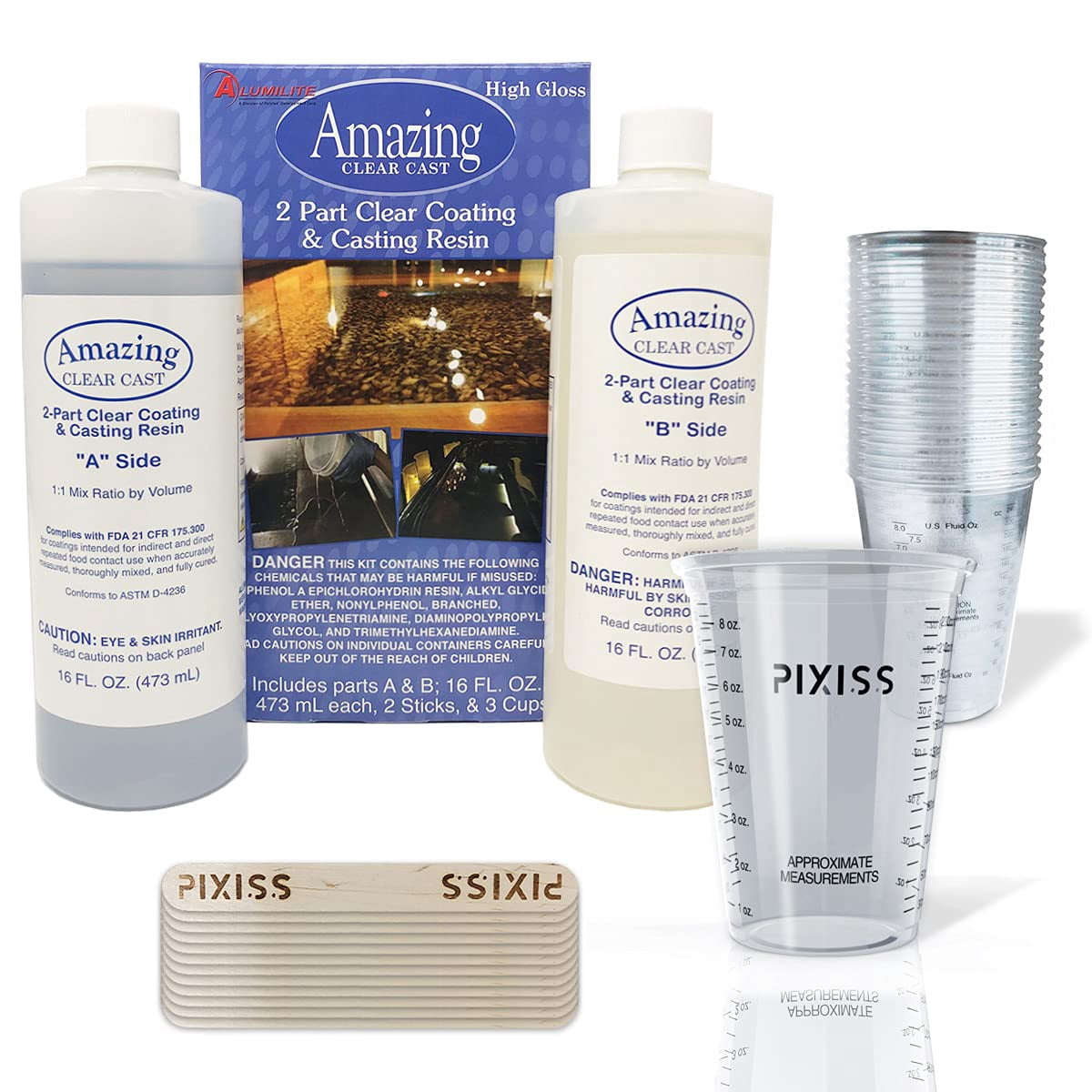 Amazing Clear Cast Epoxy Resin Kit Epoxy Resin 32 Ounce by Alumilite ...