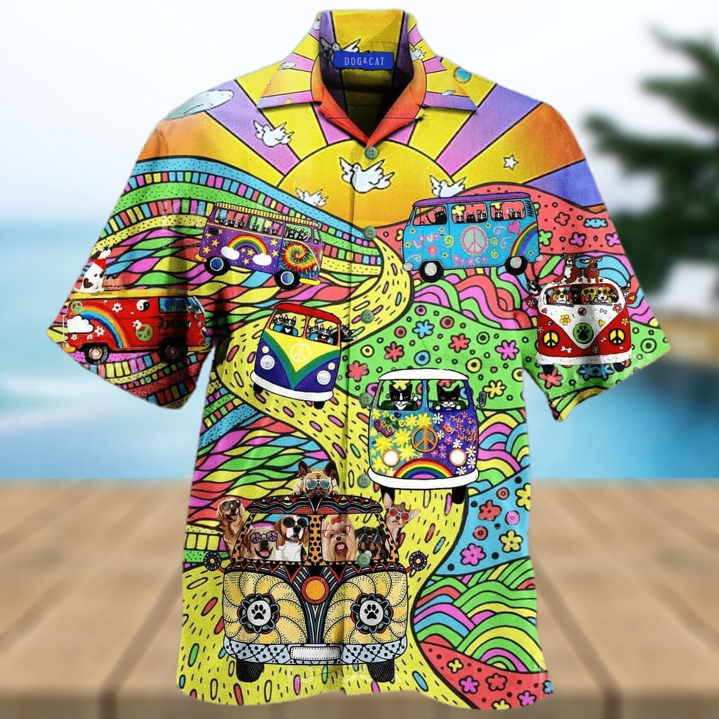 Amazing Colorful Stay Trippy Litttle Hippie Unisex Hawaiian Shirt ...