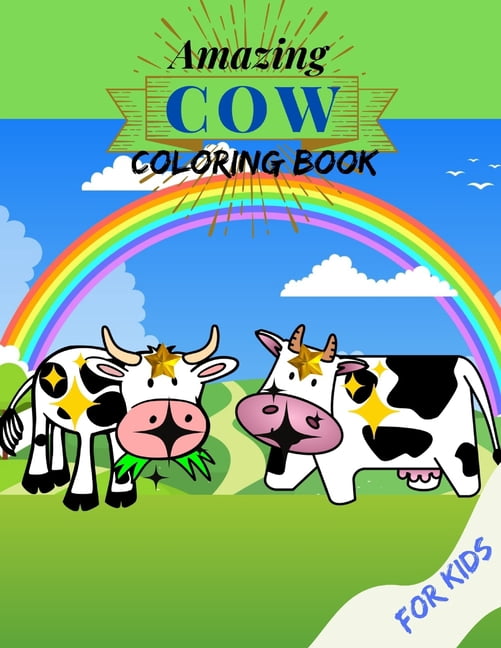 Amazing Cow Coloring For Kids: Cute Animal Activity Book for Kids With ...