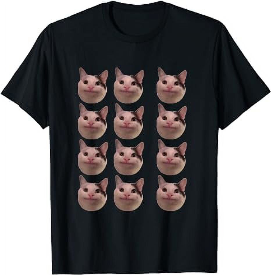 Amazing Cute Beluga Cat Pattern T-Shirt - Walmart.com