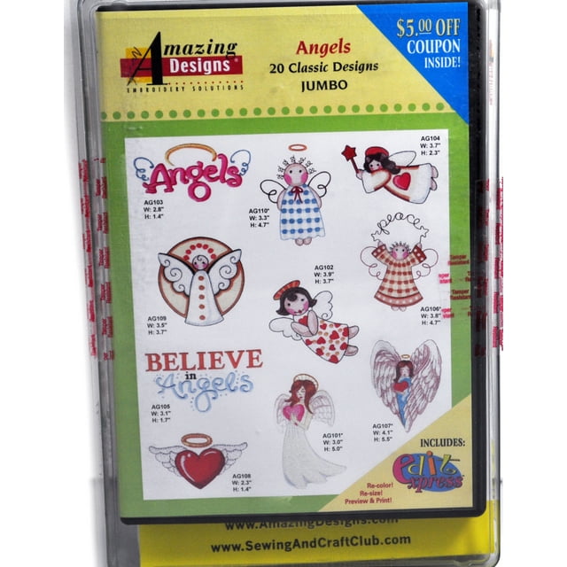 Amazing Designs Angels Embroidery CD, ADC-82JTK - Walmart Business Supplies