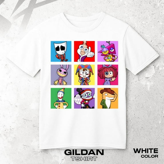 Amazing Digital Circus Chibi Parody Retro Cartoon Pomni Jax Unisex T ...