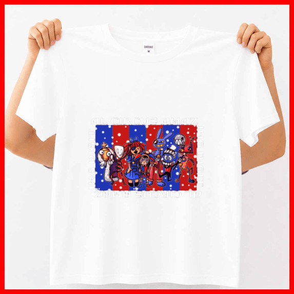 Amazing Digital Circus Doodle Graphic Print Trendy Top T-Shirt ...