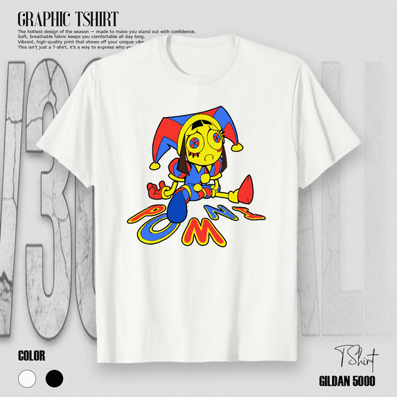 Amazing Digital Circus Pomni Glow Funny Cartoon Unisex T-Shirt V80260 ...