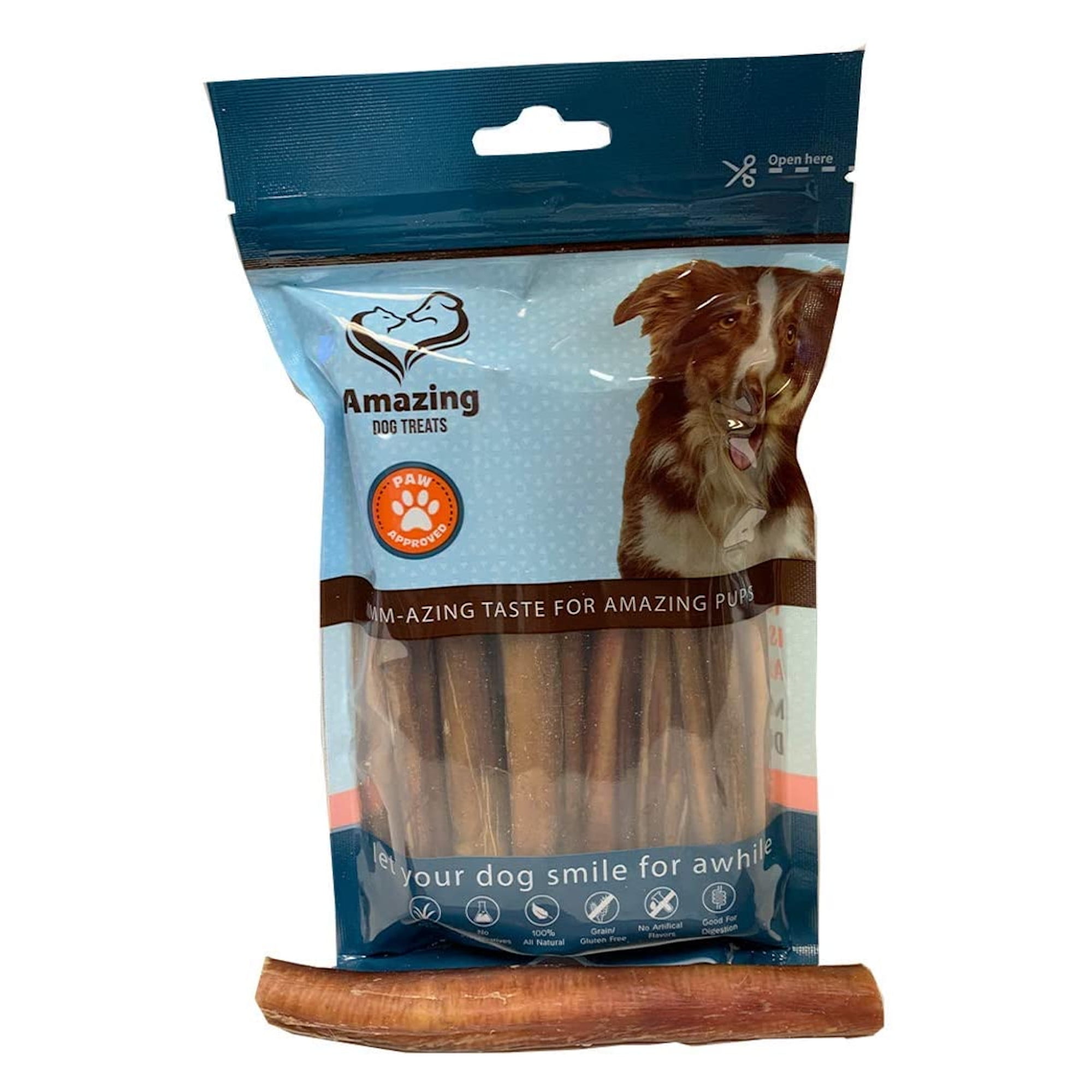 Amazing Dog Treats Bully Sticks Thick, 6 inch (25 Pack) - Walmart.com