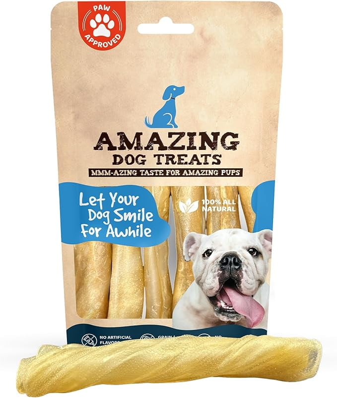 Amazing Dog Treats - Large Collagen Stick - (6 Inch - 8 Count ...