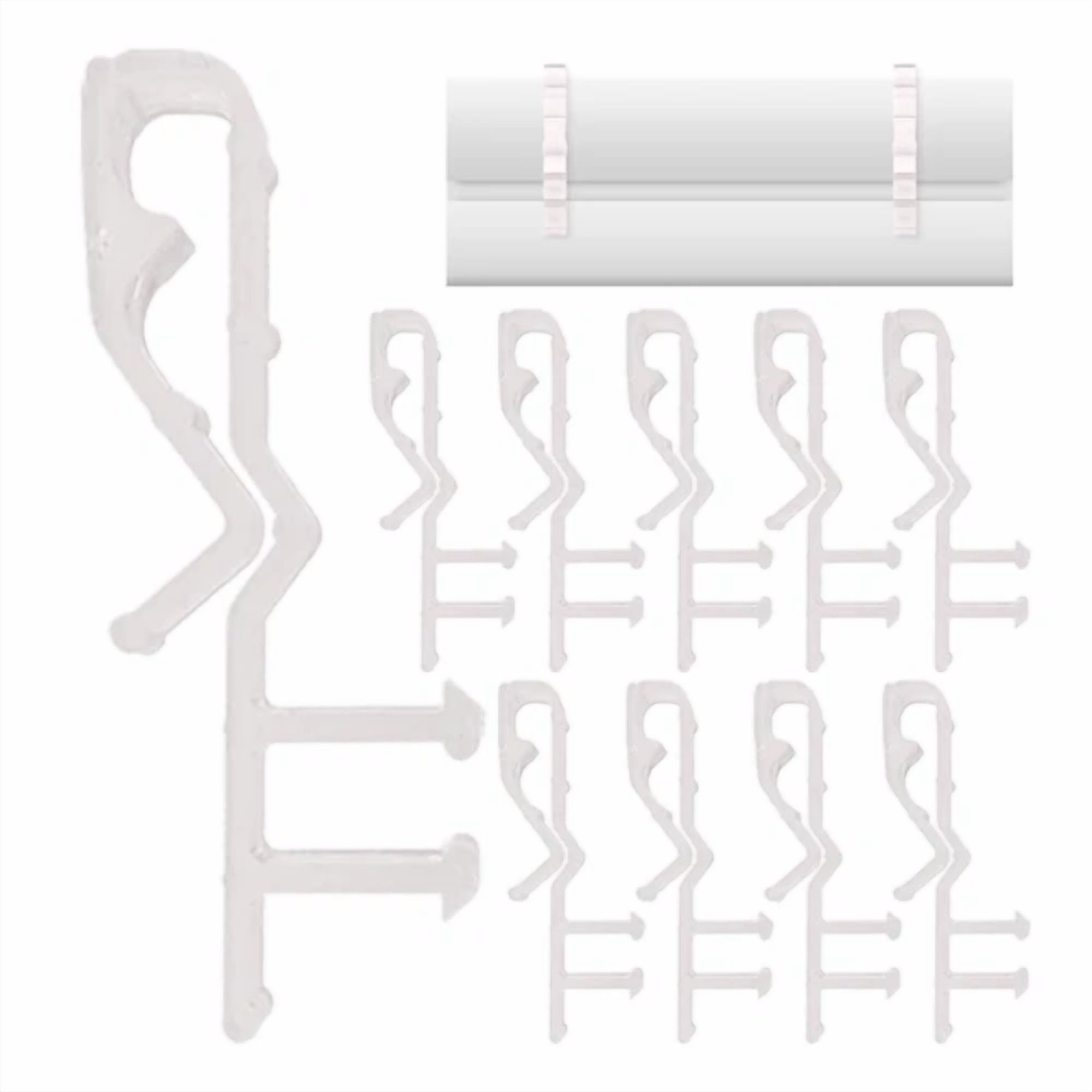 Amazing Drapery Hardware 2" Clear Hidden Valance Clips - Durable Plast ...