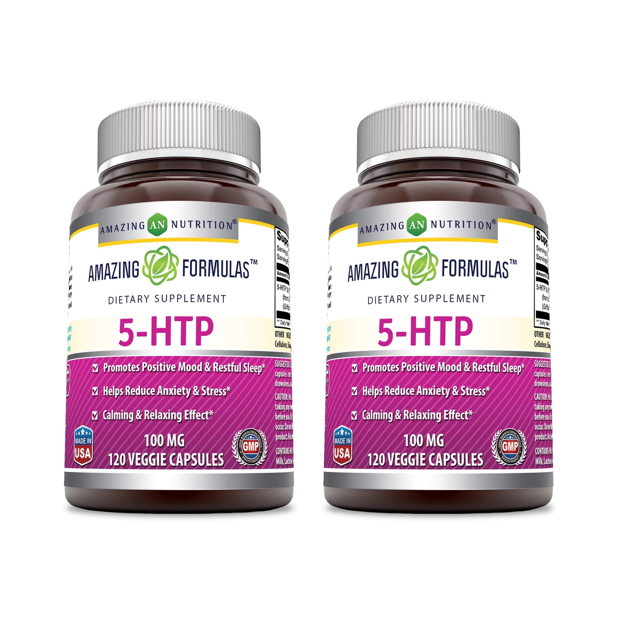 Amazing Formulas 5 HTP Hydroxytryptophan 100mg | Made from Griffonia ...