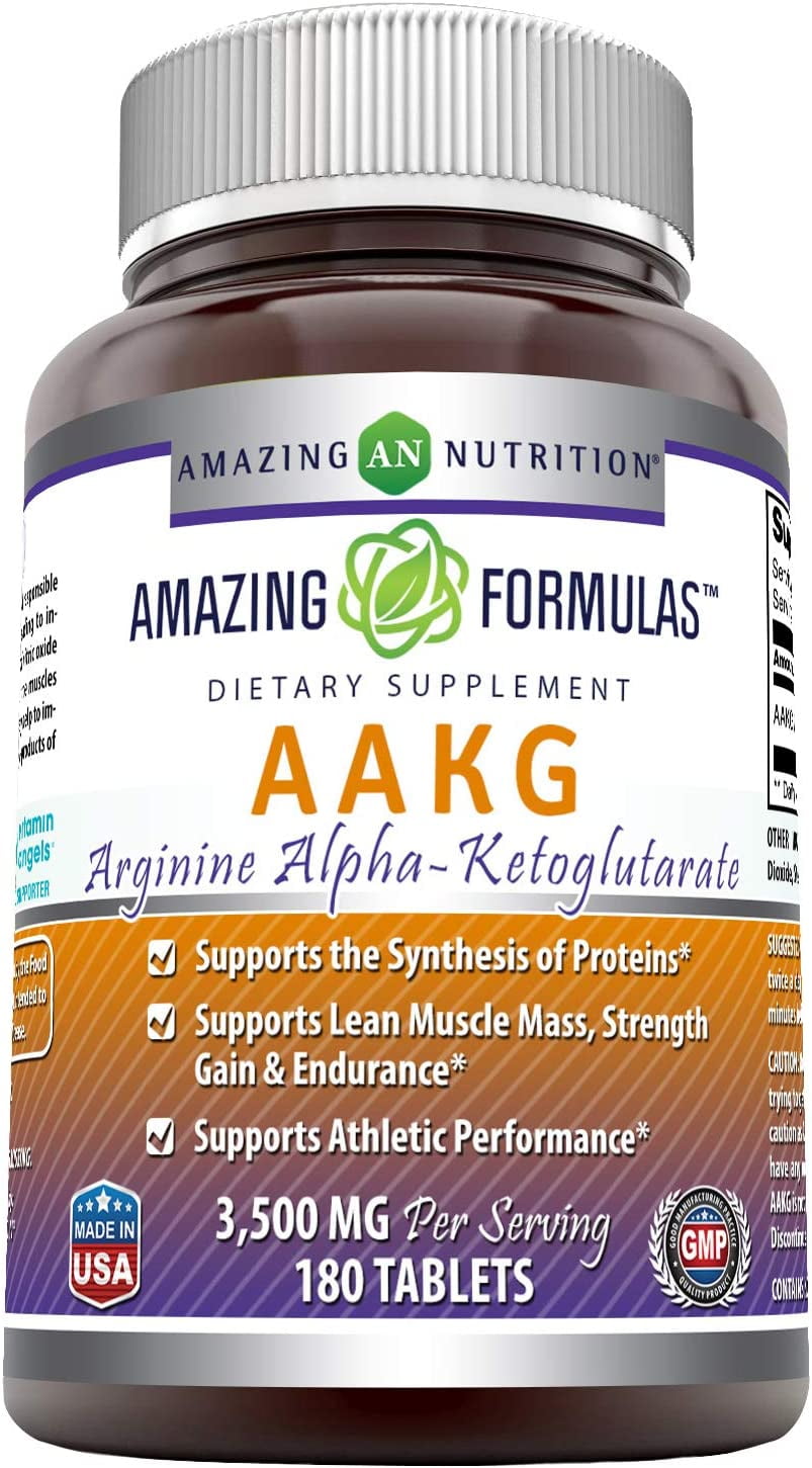 Amazing Formulas AAKG Arginine Alpha-Ketoglutarate 3500 Mg Per Serving ...