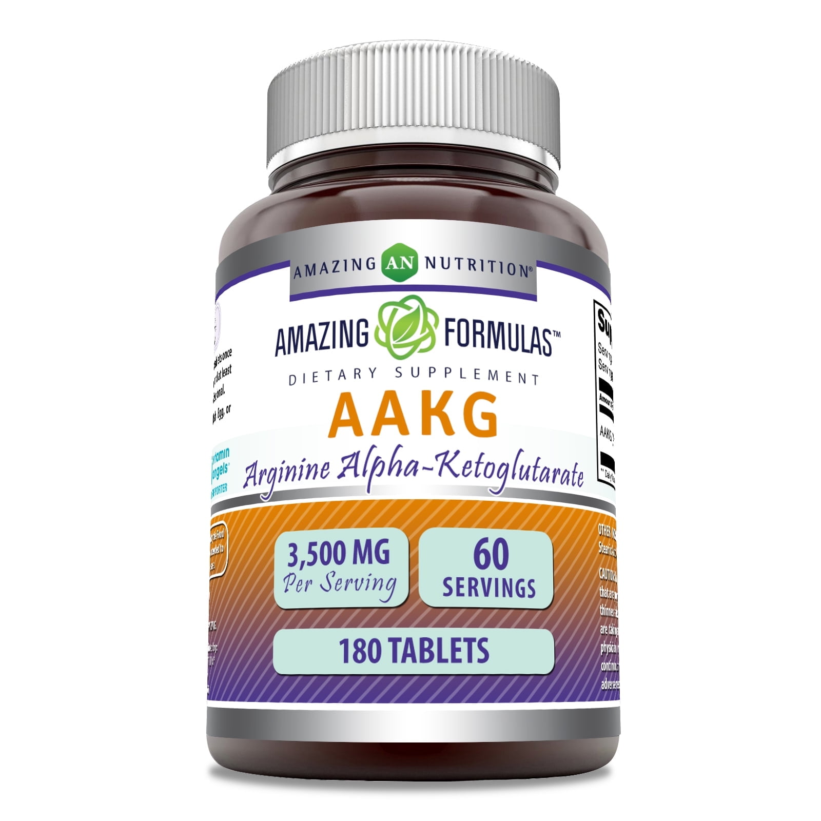 Amazing Formulas AAKG Arginine Alpha-Ketoglutarate 3500 Mg, 180 Tablets ...