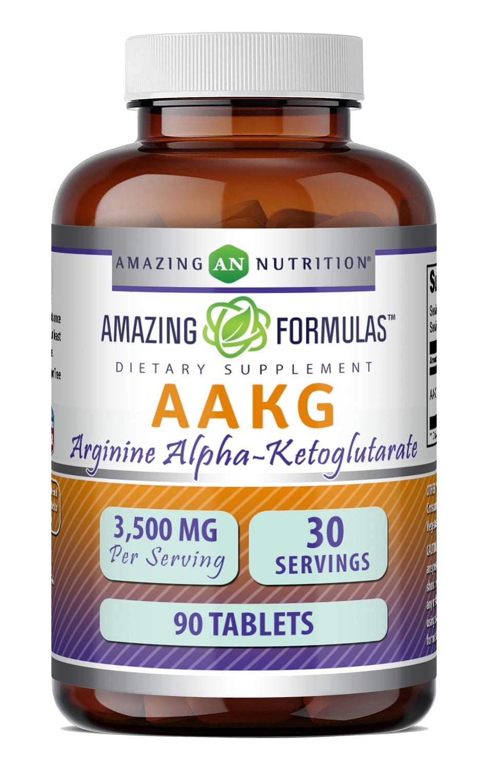 Amazing Formulas AAKG Arginine Alpha-ketoglutarate 3500mg 90 Tablets ...