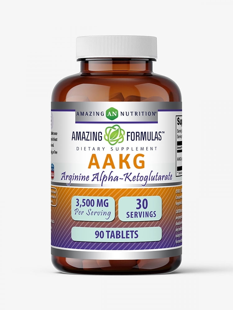 Amazing Formulas AAKG Arginine Alpha-ketoglutarate 3500mg 90 Tablets Supplement | 30 Servings ...