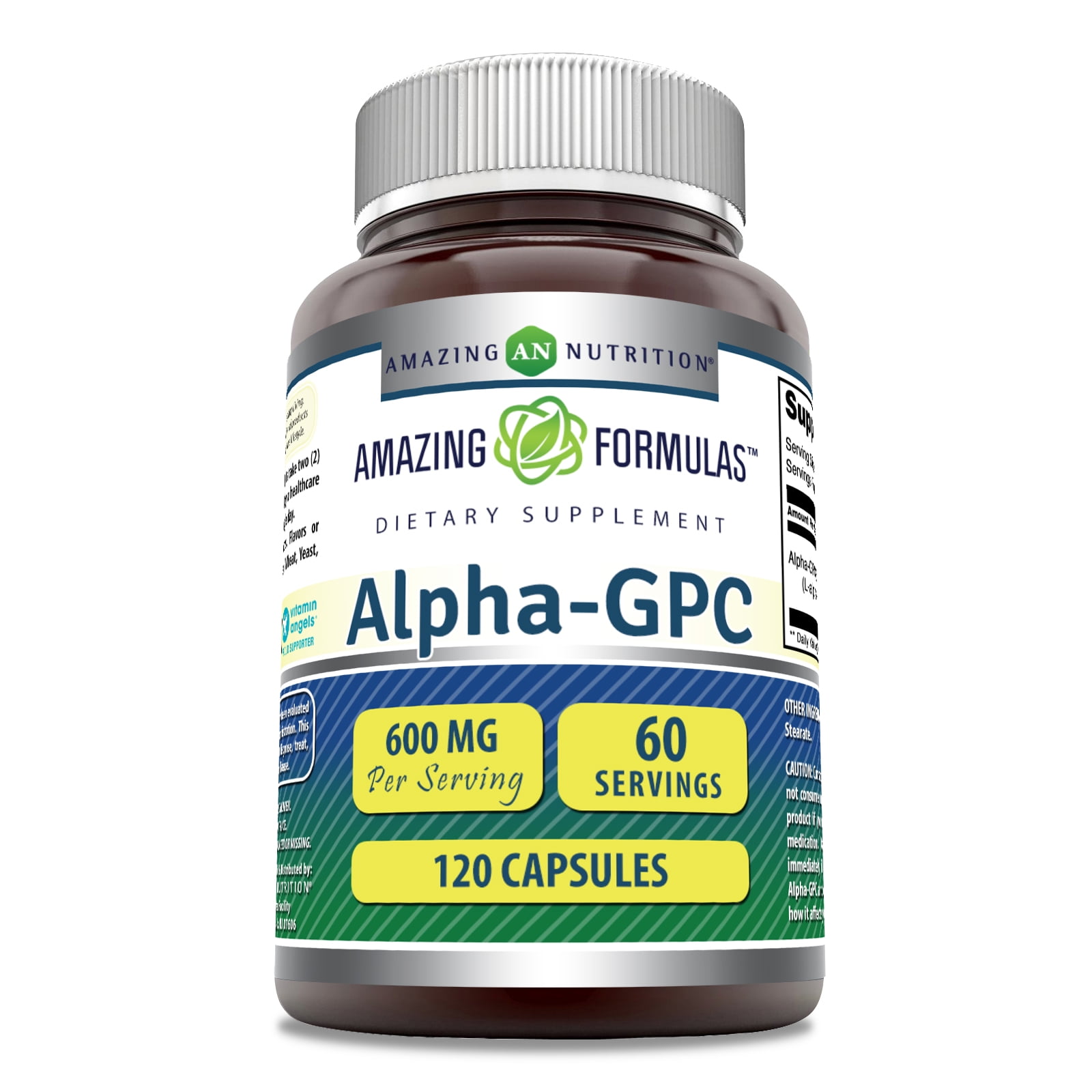 Amazing Formulas Alpha-GPC 600mg per Serving 120 Capsules - Walmart.com