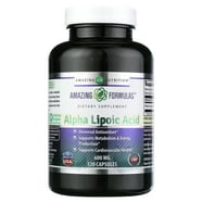 Amazing Formulas ALA/ALC 750 Mg Supplement - 120 Capsules for Metabolic ...