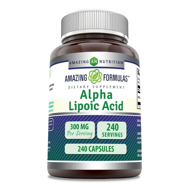 Amazing Formulas Alpha Lipoic Acid ALA 300mg, Non-GMO, Gluten Free, 240 ...
